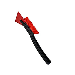 Dependable Industries inc. Essentials Set of 2 Auto Snow Brush Scraper Combo 17" Long Unbreakable ABS Handle for Cars, Trucks, SUVs