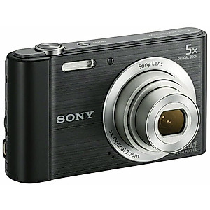 Sony W810/B 20 MP Digital Camera (Black) + 2X 32GB Memory Card Bundle