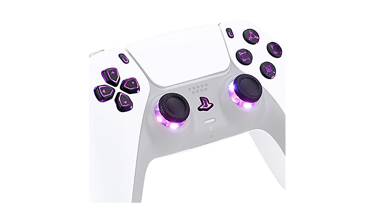 eXtremeRate Multi-Colors Luminated Dpad Thumbstick Share Home Face ...