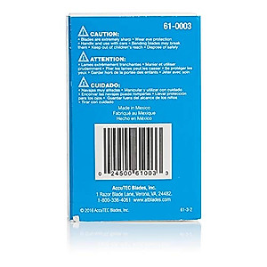 Personna Double Edge Razor Blades - 100 Pack - Personna Box Cutter Blades - Heavy Duty Flooring Blades - Personna 61-0003
