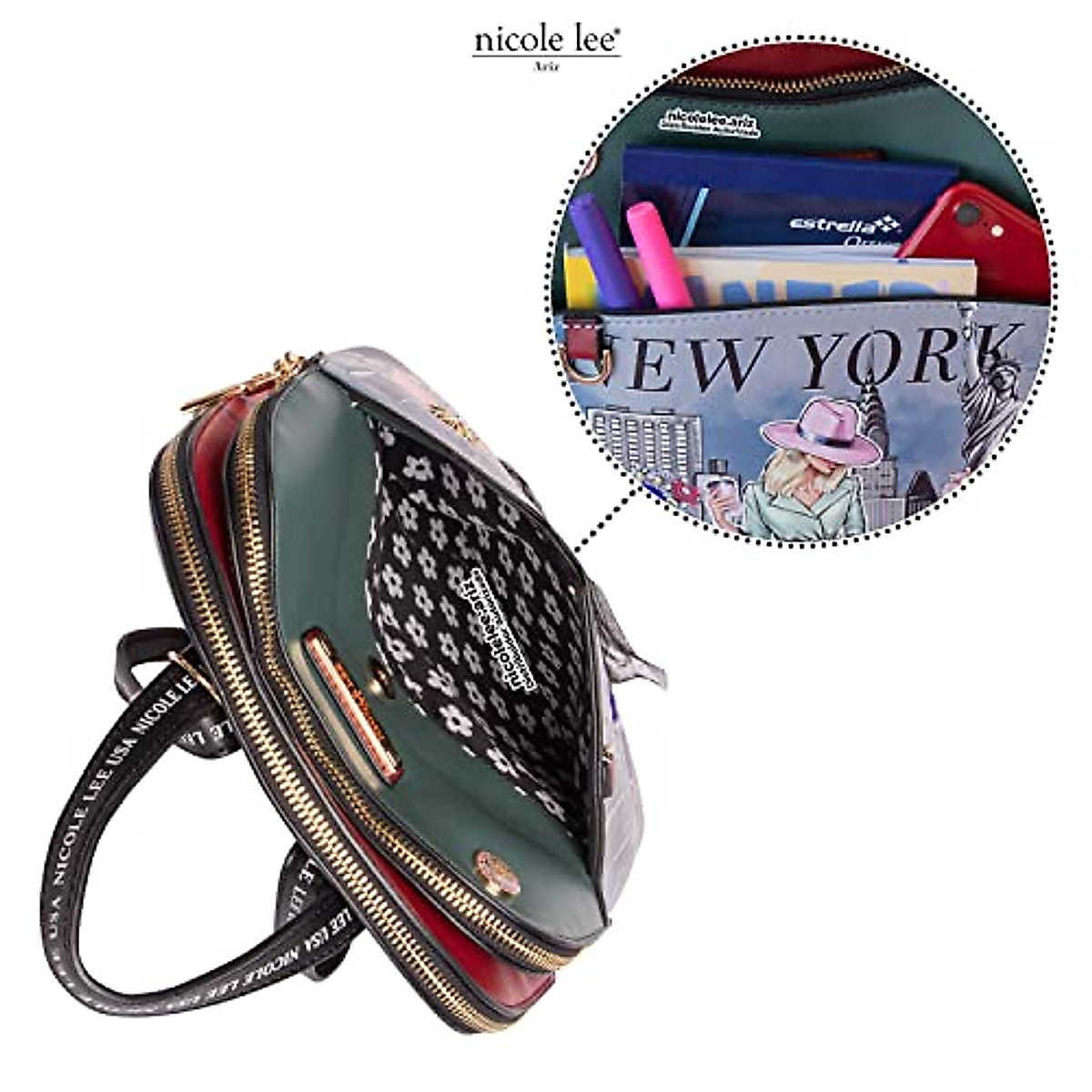 Nicole Lee Success in New York Embellished Medium Backpack - Success in New York
