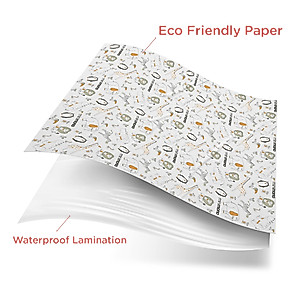 Minimono Baby Splat Mat for Under High Chair - 30 Pcs Disposable and Waterproof Splash Mats - 40"x47" Multipurpose Activity Mat for Picnic Art Craft - Baby Led Weaning Supplies (Penguins)