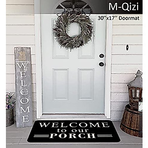 Patio Rules Decorative Doormat 17”X30”,Patio Rules Deck Rules Reversible Throw Pillowcase 18”X18”,Set of 1 Pillow Cover 1 Doormat,Farmhouse Home Porch Patio Garden Door Decor,Housewarming Gifts