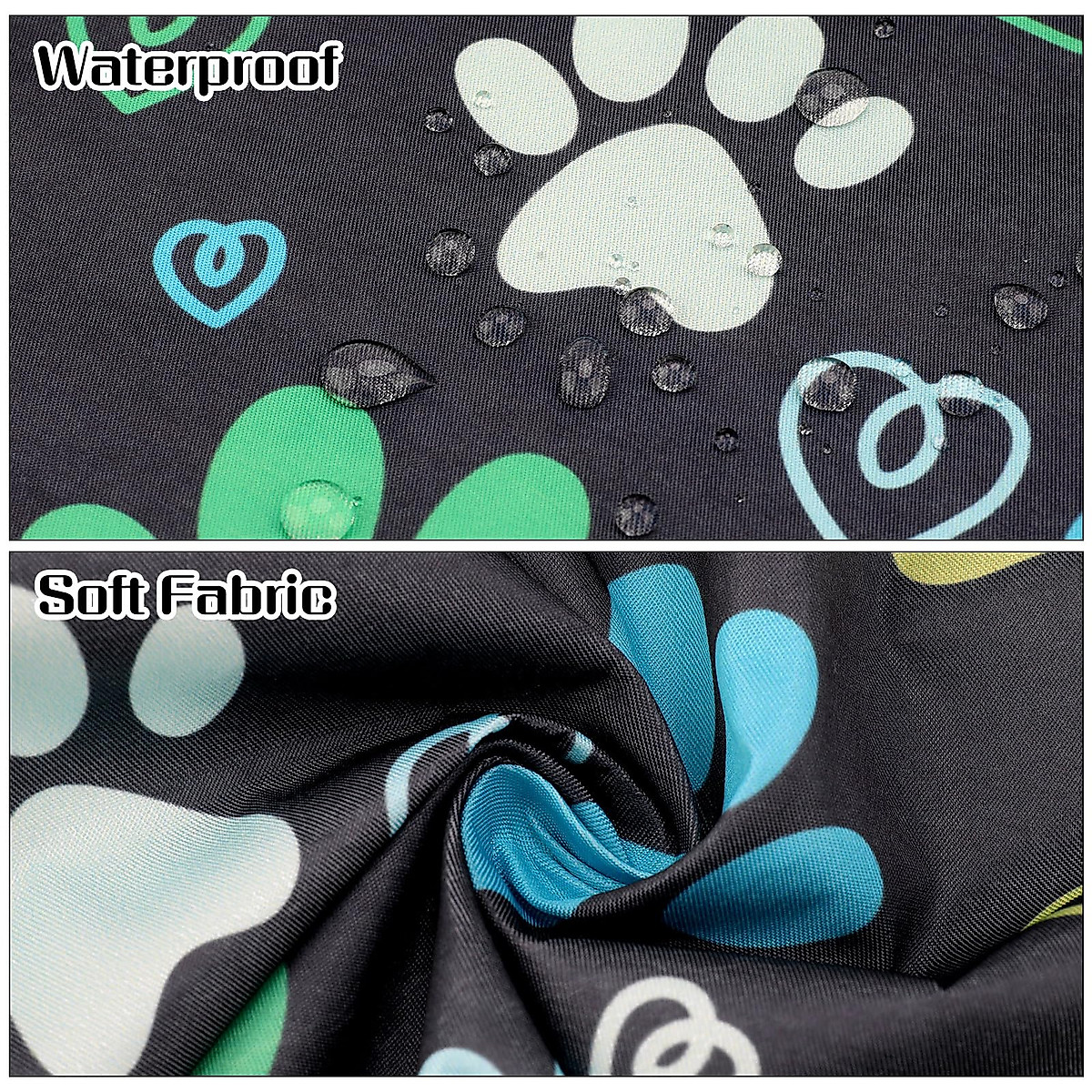 XLSXEXCL Dog Grooming Waterproof Apron with 2 Pockets, Cute Puppy Dog Pets Apron, Grooming Apron for Dog Groomers, Adjustable Painting Gardening Grooming Cooking Apron Gift for Men Women (Dog Paw)