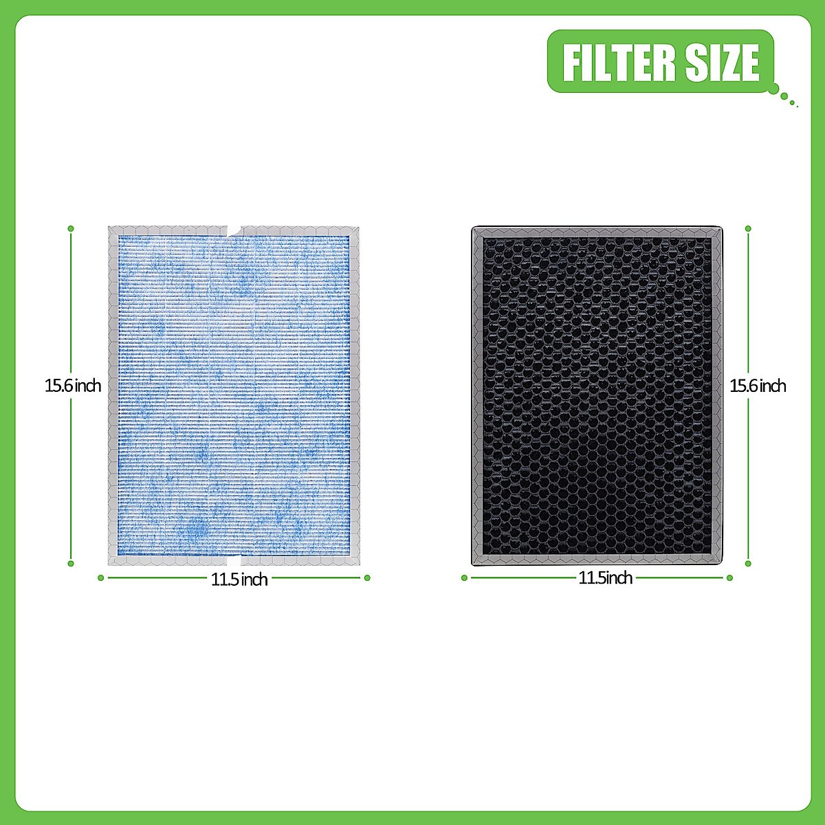 Hichoryer【Upgraded】MSA3 Air Purifier Replacement Filter,Compatible with Membrane Solutions Air Purifier MSA3 & MSA3S, 3-in-1 H13 True HEPA Filter with Odaller Pure Technology, 2 Pack