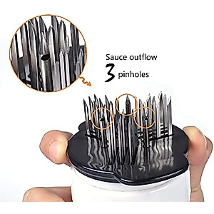 Sauce Enhancer Injector, Sauces Injector Meat Marinade Injector Tenderizer 30 Stainless Steel Meat Tenderizer Needle, 3-oz Large Capacity Meat Flavor Injector