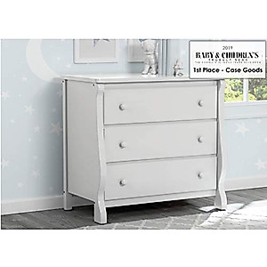 Delta Children Universal 3 Drawer Dresser, Greenguard Gold Certified, White