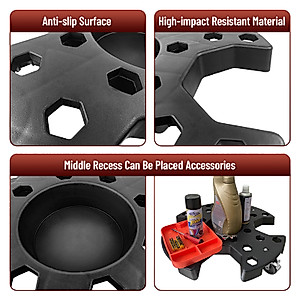 ROBLOCK Flat Moving Tire Dolly with 4 Wheels Capacity 300 LBS, Furniture Dolly Appliance Movers with Lockable Wheels, Heavy Duty Rolling Plant Stand with Casters for Garage Home, 25" x 25" x 4", 1 PC