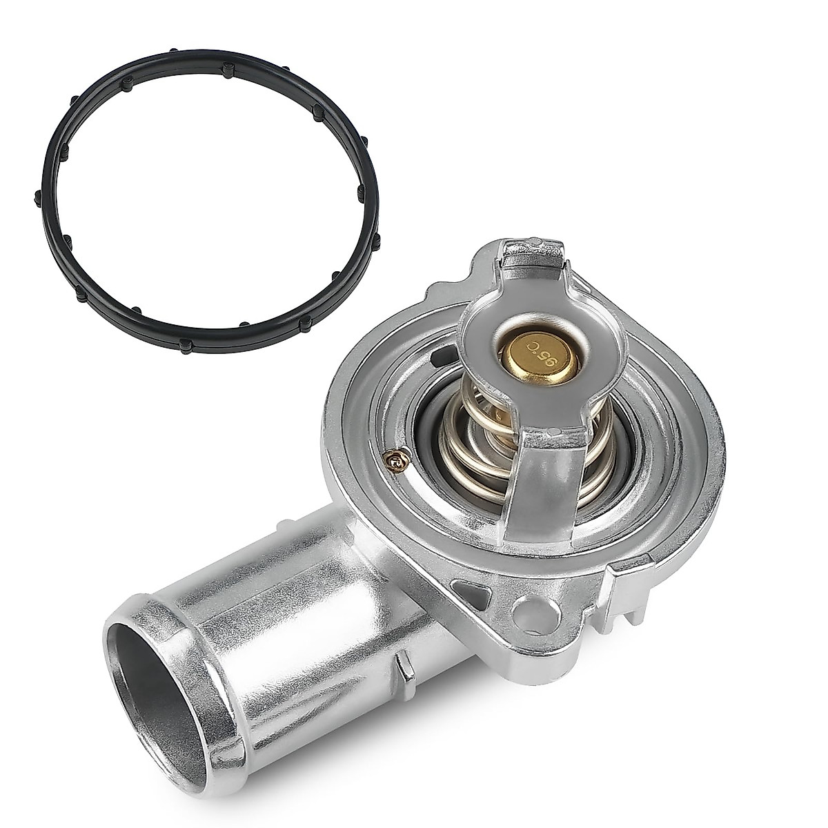 WMPHE Aluminium Engine Coolant Thermostat Housing Compatible with 2011-2019 Dodge Journey/Grand Caravan, 2011-2016 Chrysler Town & Country, 2011-2014 Dodge Avenger/VW Routan Replacement for 5184570AH