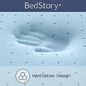 BedStory 3 Inch Memory Foam Mattress Topper Full Size, Firm Pain-Relief & Motion-Isolation Bed Topper, Enhanced Cooling Gel Infused Cooling Pad, Skin-Friendly Cover Non-Slip, Bed RV Elder Adult Kid