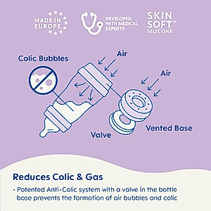 MAM Newborn Essentials "Baby Essentials" Matte Gift Set (10-Piece), Easy Start Anti-Colic Baby Bottles, Baby Pacifiers