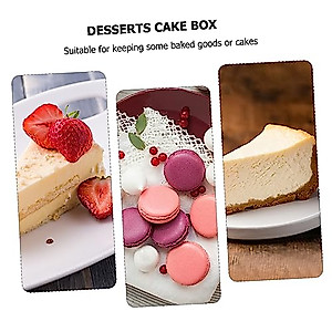 LALAFINA 10pcs Packing Cake Box Fruit Trays Disposable Serving Tray Clear Plastic Containers Clear Cake Container Mini Cupcake Boxes Cake Display Storage Box Pies Cake Box Portable Cake Box