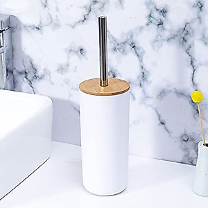 6PCS Bathroom Accessories Set - with Toothbrush Holder, Toothbrush Cup, Soap Dispenser, Soap Dish, Toilet Brush Holder, Trash Can Practical Toilet Kit for Home Washing Room (White)