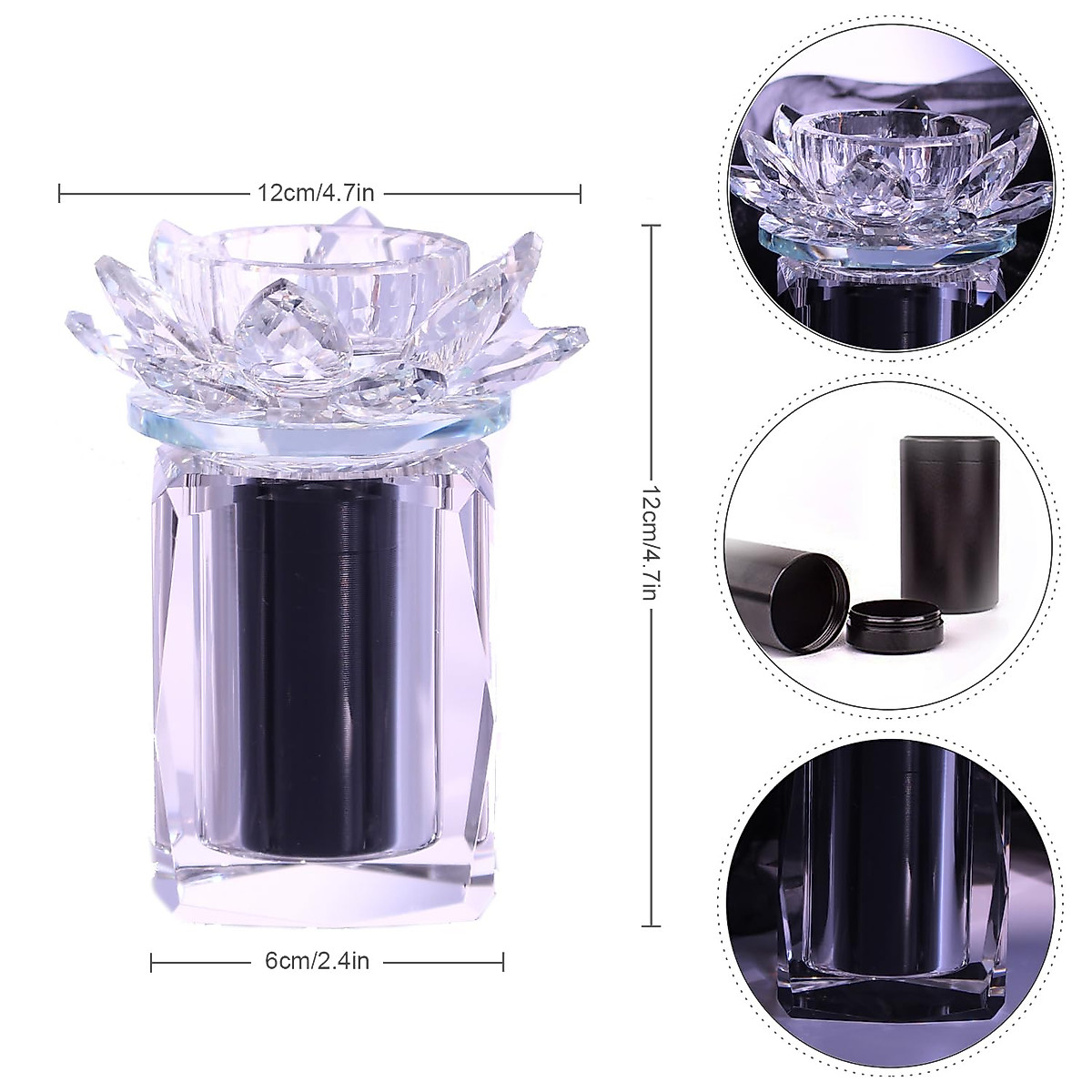 Contid Mini Urns Crystal Ashes Cremation Keepsake Photo Urn Small Urns Cremation Funeral Picture Ashes Holder Urns for Human or Pet to Remember Your Loved One Lost