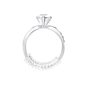 Yiteshi 46PCS Invisible Ring Sizer Adjuster for Loose Rings, Ring Guards Resizer for Men and Women, Spiral Ring Spacer Jewelry Tightener Fit Wide Rings