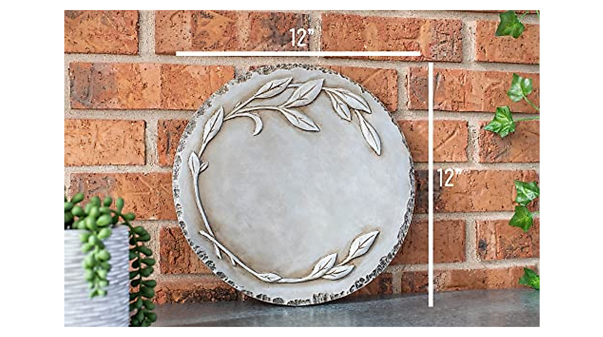 NAT & Jules Stone Grey 12-Inch Resin Decorative Stepping Stone