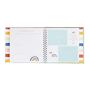 C.R. Gibson Rainbow ''A Book of Baby's Firsts'' Baby First Year Memory Book with Ink Pad, 36 Pages, 9.5'' x 9''