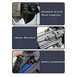 KAROYD RC Mini-Truck, D12mini 1/16 2.4Ghz RC Car Truck - White