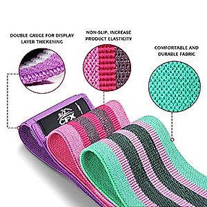 CFX Resistance Bands Set, Exercise Bands with Non-Slip Design for HIPS & Glutes, 3 Levels Workout Bands for Women and Men, Booty Bands for Home Fitness, Yoga, Pilates