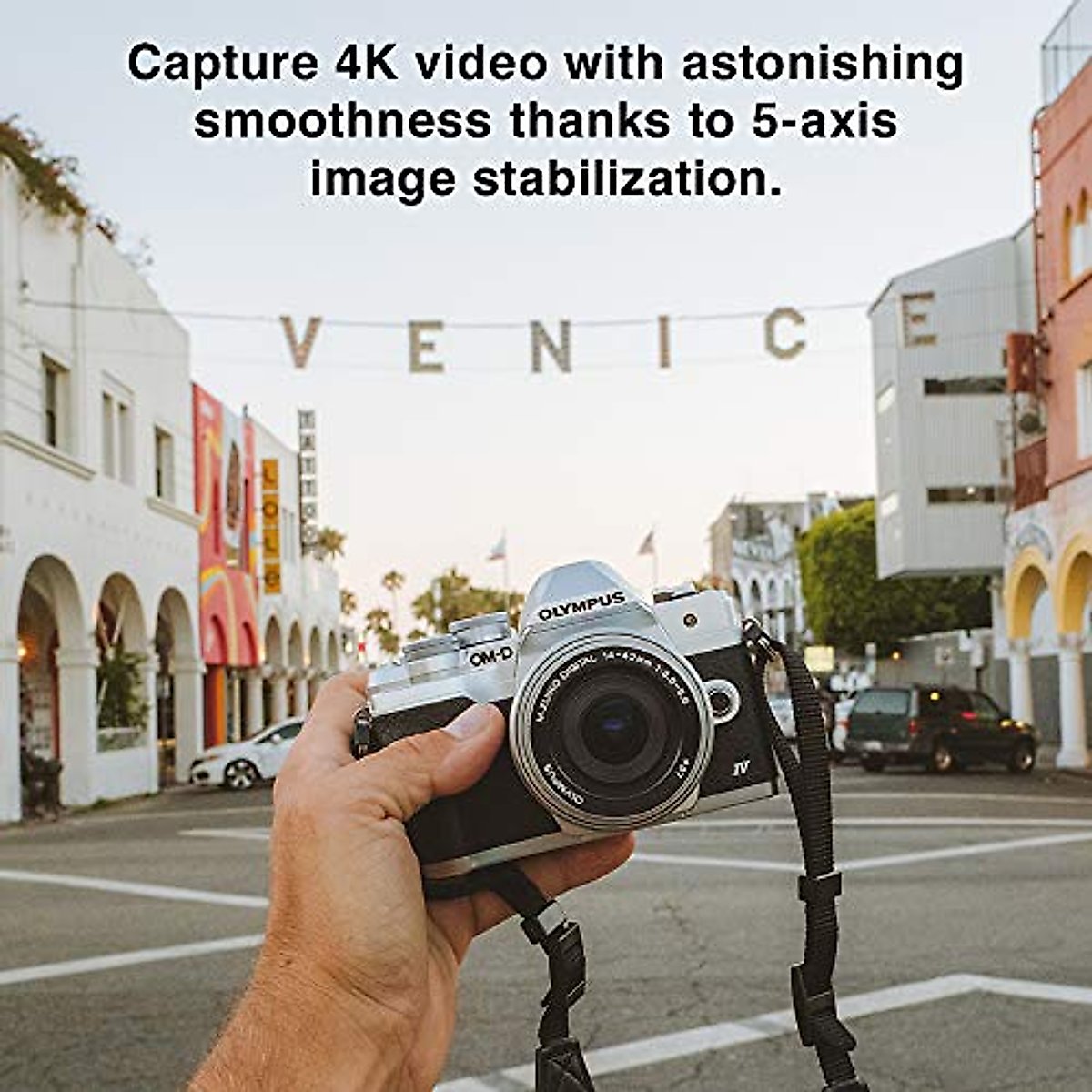 OLYMPUS E-M10 Mark IV Silver Micro Four Thirds System Camera M.Zuiko Digital ED 14-42mm F3.5-5.6 EZ kit 20MP Sensor 5-Axis Image Stabilization 4K Video Wi-Fi