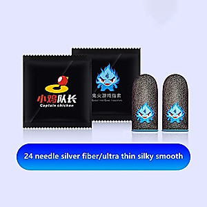 SamFansar Gaming Finger Cots Luminous Breathable Washable Mobile Game Thumb Gloves Compatible with Mobile Game A