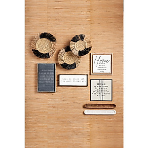 Mud Pie Fringed Wall Baskets; small 9 3/4" dia | medium 11 3/4" dia | large 13 1/2" dia