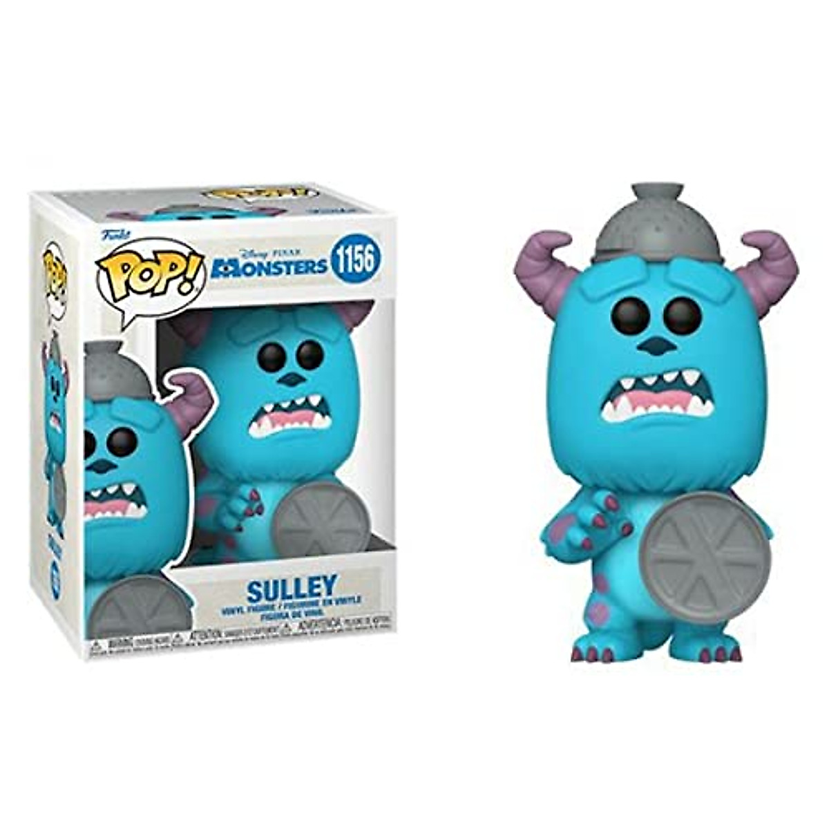 POP Disney Pixar: Monsters Inc. 20th - Sulley with Lid Funko Pop! Vinyl Figure (Bundled with Compatible Pop Box Protector Case), Multicolored, 3.75 inches
