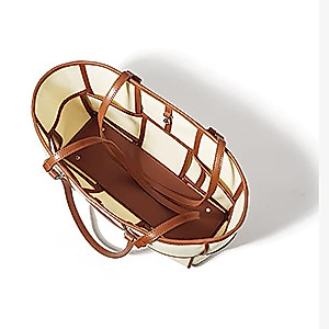 Women Canvas Striped Handbag Tote Shoulder Bags Female Casual Crossbody Bag Large Capacity Bags