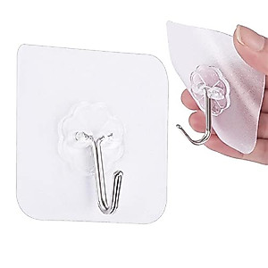 10pcs Strong Self Adhesive Door Wall Hangers, Transparent Hooks Suction Heavy Load Rack Cup Sucker