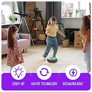 Hover Soccer Ball for Kids - Boy Birthday Gifts - Indoor Toy Games Easter Gift for Boys Age 6, 7, 8, 9, 10, 11, 12 Year Old - Light-Up Toys Game for Kid - 6-8, 8-12 - Gift for 8 Year Olds (Single)