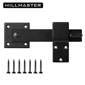 HILLMASTER Sturdy 6" Farm Flip Fence Gate Latch, Barn Door Lock Flip Latch Hardware, Rustic Gate Lock for Cabinet, Shed, Sliding Doors, Matte Black