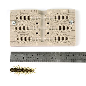 FatFish W155-6C Bait Mold Soft Plastiс Lure Making Injection Mold for Do-It Fishing Lures 1.8"