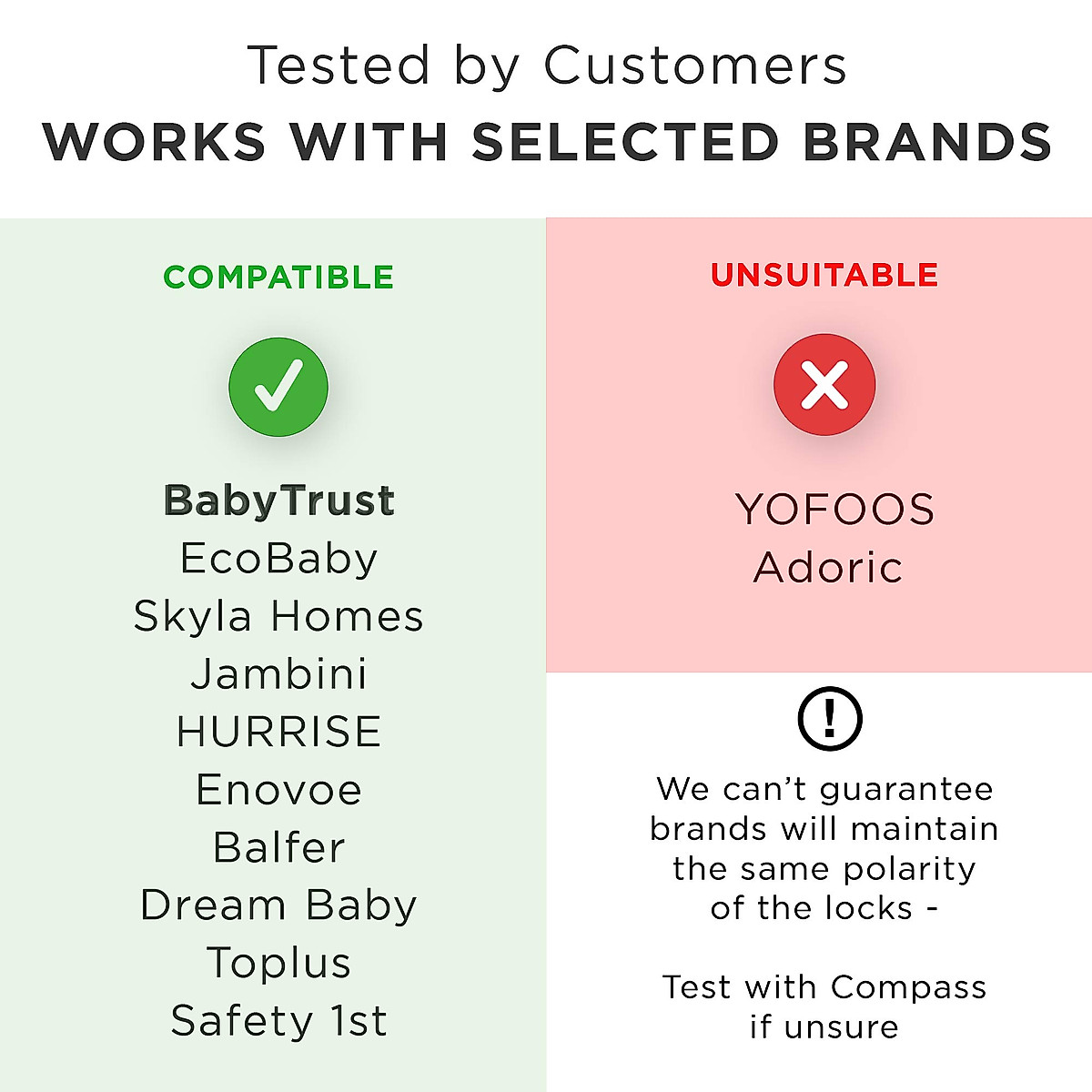 Magnetic Cabinet Locks Replacement Keys (2 Pack) | Baby Proofing Door Locks For Kids Safety Extra Strong Magnets | Universal Fit for Child Safety Cabinet Locks Brand | Key Holder Included