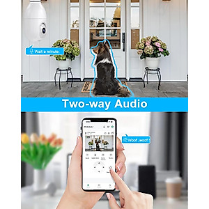 OFYOO Light Bulb Security Camera with Night Vision, 2K HD Home Security Cameras, Motion Detection, 360° Remote Viewing, and Real-Time Alerts for Home Safety, Waterproof, Indoor and Outdoor Cam