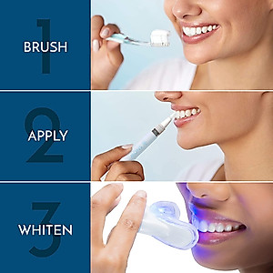 SNOW Advanced Wireless Teeth Whitening Kit - Limited Edition Wireless Teeth Whitening Kit - Portable LED Light Teeth Whitener with Gel Teeth Whitening Pens - 3 Pack, White