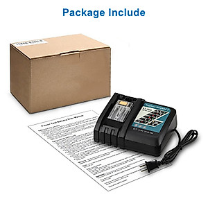 Replacement for Fast Charger DC18RC DC18RA Compatible with Makita 18V Battery BL1815 BL1830 BL1850 BL1860 BL1430 BL1450 Compatible with Makita 14.4/18V Lithium Battery