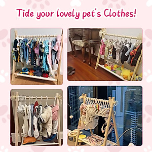 Suprwin Pearl Hangers for Pet Clothes, Mini Clothing Hangers with Exquisite Design, Organize Your Wardrobe, Reliable Material, Wide Usage for Infant Baby Girls Boys Toddlers Dogs Cats (10PCS-White)