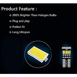 15pcs Sienna Interior LED Lights Kit Super Bright LED Map Dome Light Bulbs Replacement for 2011-2021 Toyota Sienna all models