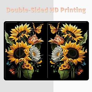 Sunflowers Butterfly Case for Samsung Galaxy Tab S8 (2022) / Galaxy Tab S7 (2020) 11 inch, Multiple Viewing Angles Case with S Pen Holder Auto Sleep/Wake for Galaxy Tab S8 2022