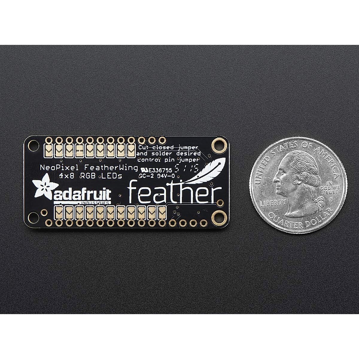 Adafruit Industries NeoPixel FeatherWing - 4x8 RGB LED Add-on for All Feather Boards