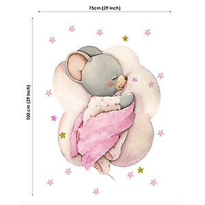 UNIQUE Mouse Fabric Panel 29x39in, Quilting Panel, Baby Quilt Panel, Cotton Baby Panel, Blanket Panel, Sateen Cotton Fabric Panel for Quilting