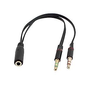 Aexit Headphone Splitter Audio & Video Accessories for Computer 3.5mm Female to 2 Dual 3.5mm Male Headphone Mic Audio Y Splitter Cable Smartphone Headset to Connectors & Adapters PC Adapter