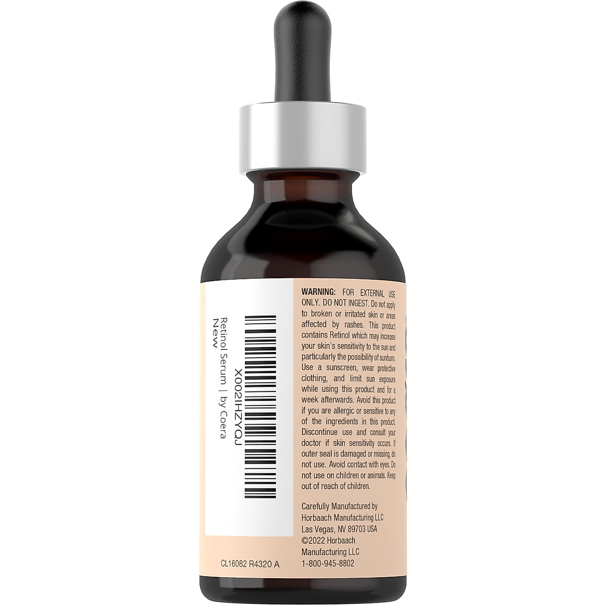 Coera Retinol Serum for Face | 2 fl oz | Professional Strength Formula | Free of Parabens & Fragrances | Packaging May Vary