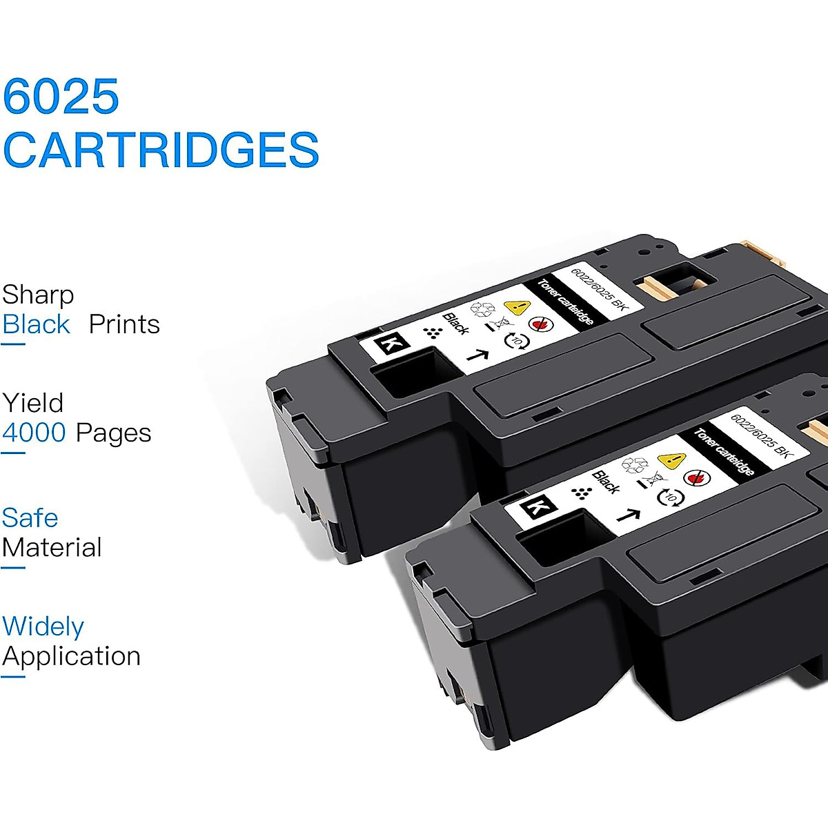 LxTek Remanufactured Toner Cartridge Replacement for Xerox WorkCentre 6027 6025, Phaser 6022 6020 Printer(2 Black 106R02759), High Yield