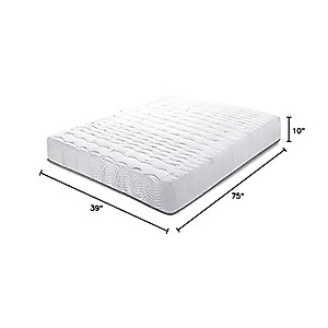 SLEEPLACE 10 Inch Encased Coil Hybrid Spring Mattress OM02 (Twin)