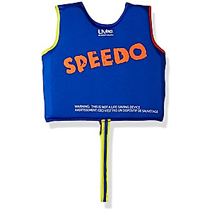 Speedo Unisex-Child Swim Flotation Classic Life Vest Begin to Swim UPF 50 Lime/Orange, Medium