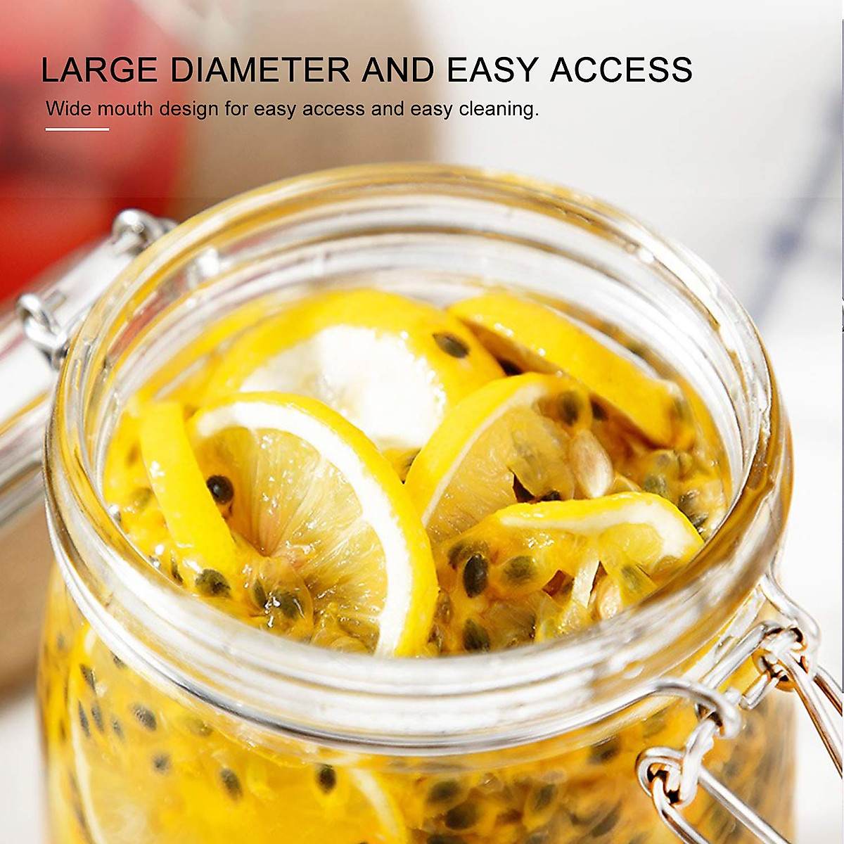 142 oz Large Glass Jars,Canning Jars With Airtight Lid And Leak Proof Rubber Gasket 4L,Mason Jars With Hinged Lids,Gallon Jars For Fermenting,Big Kitchen Canisters,Storage Containers For Food 2 Pack …