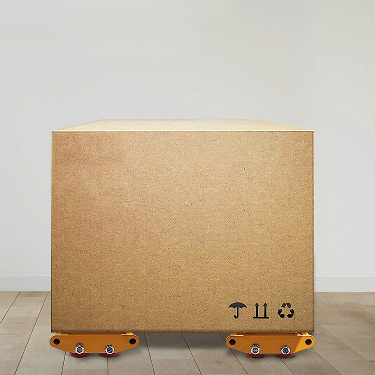 Machinery Skates Heavy Duty 13200LBS/6T Machinery Moving Skates with 360° Rotation Cap and 4 PU Wheels Dolly Skates for Heavy Duty Industrial Moving Equipment, Yellow