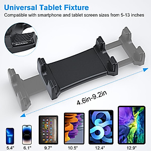 OHLPRO Car Tablet Holder - Heavy Duty Drill Base, Compatible with iPad Samsung Tab 5"-13" Tablet and Phone, Car Tablet Mount for Truck/Business Vehicle/Desktop/Wall, etc.