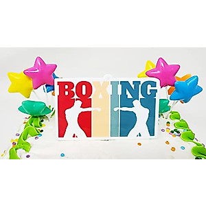 Boxing Themed 7 Piece Boxer Birthday Cake Topper Set